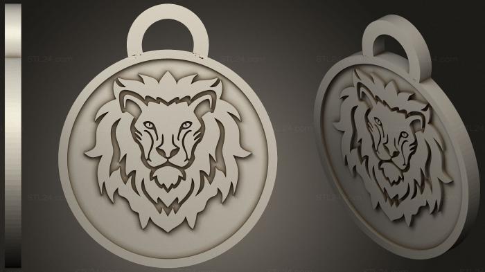 2D - Lion 2, 2D_0101. 3D stl model for CNC